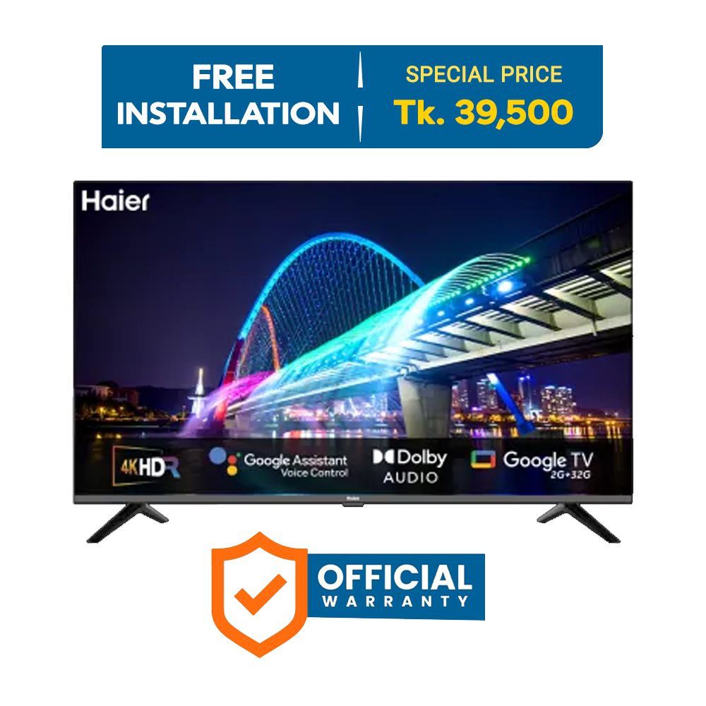 Haier 43" HQLED 4K Google TV H43P7UX Price in bd | Wholesale Electronics